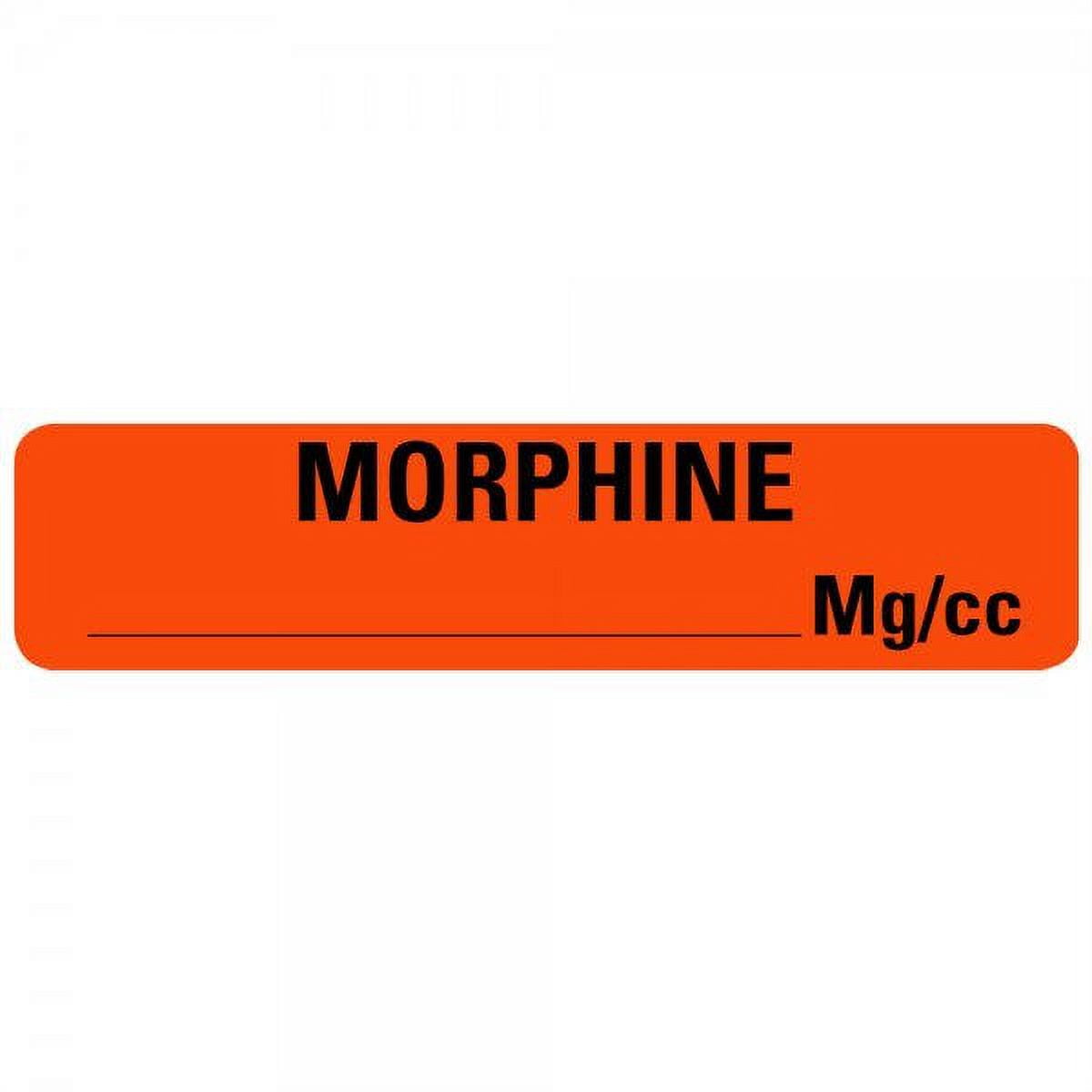 MORPHINE Syringe Labels 0.375" x 1.625" - Walmart.com