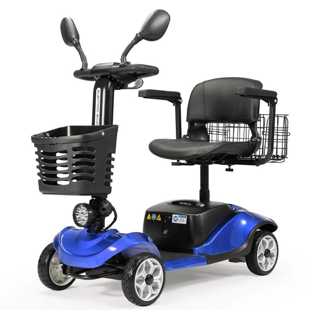 MORREAN Upgrade 4 Wheels Mobility Scooter for Seniors, Foldable ...
