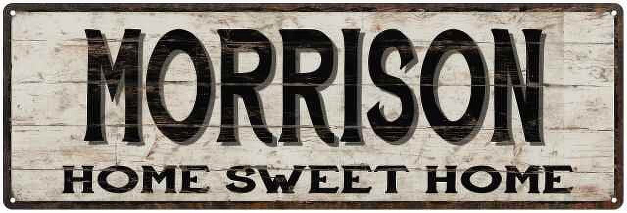 MORRISON Rustic Home Sweet Home Sign Gift 6x18 Metal Decor 106180084231 ...