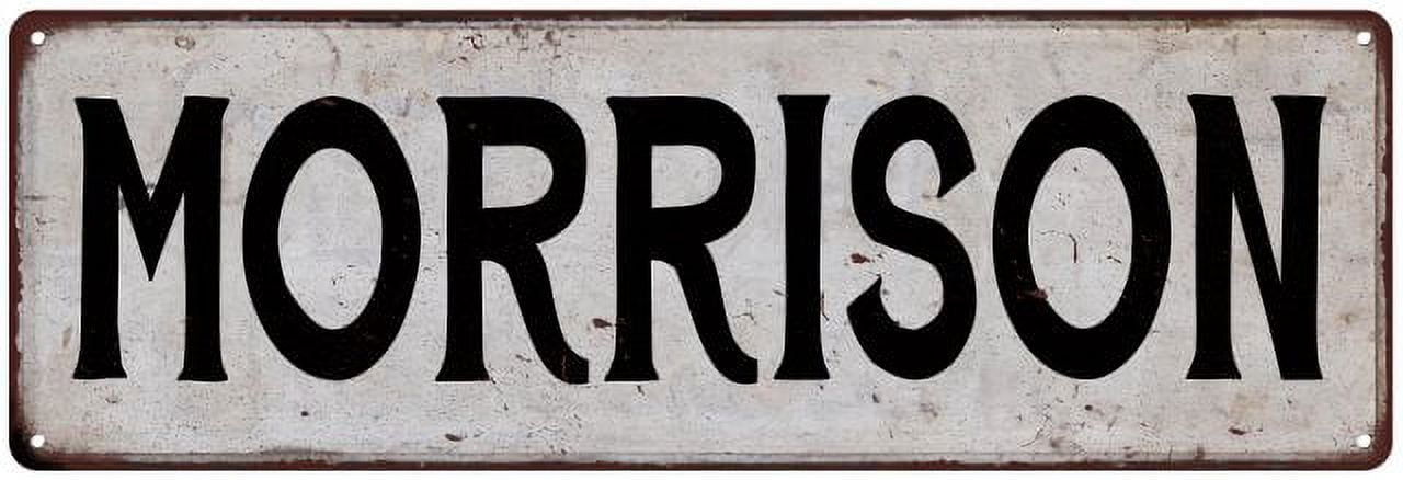 MORRISON Vintage Look Gift Rustic Chic Metal Sign 6x18 206180036854 ...