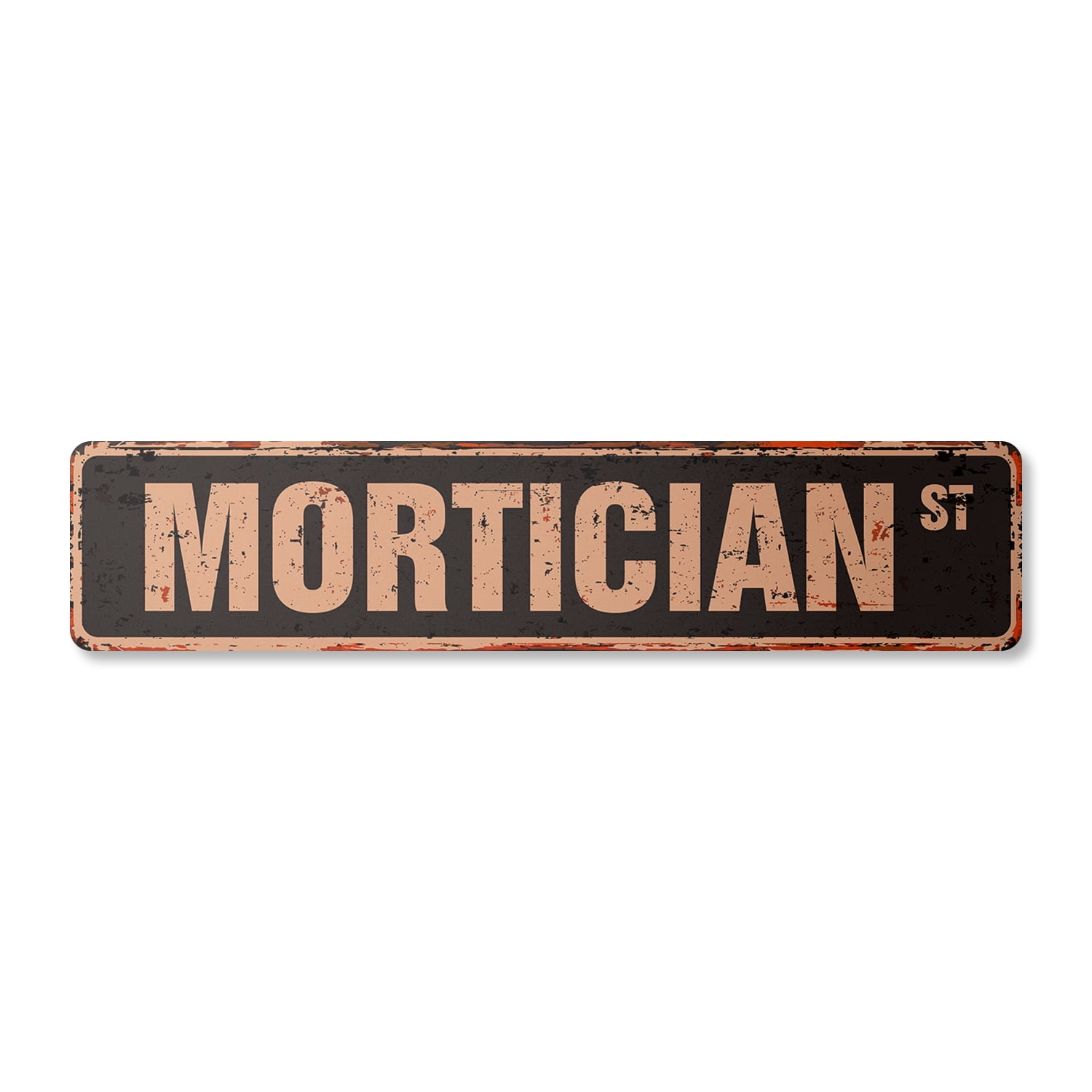 MORTICIAN Vintage Aluminum Street Sign undertaker funeral director ...