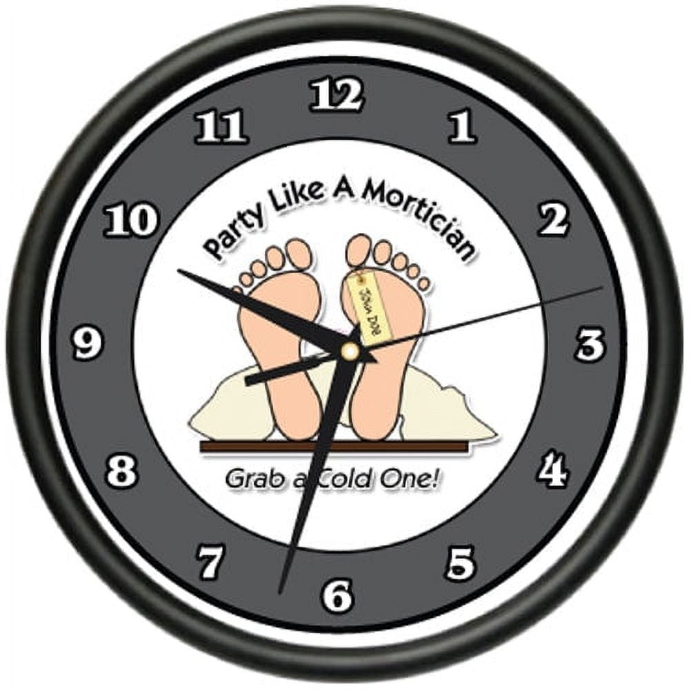 MORTICIAN Wall Clock death corpse dead rip hospital morgue funeral gift ...