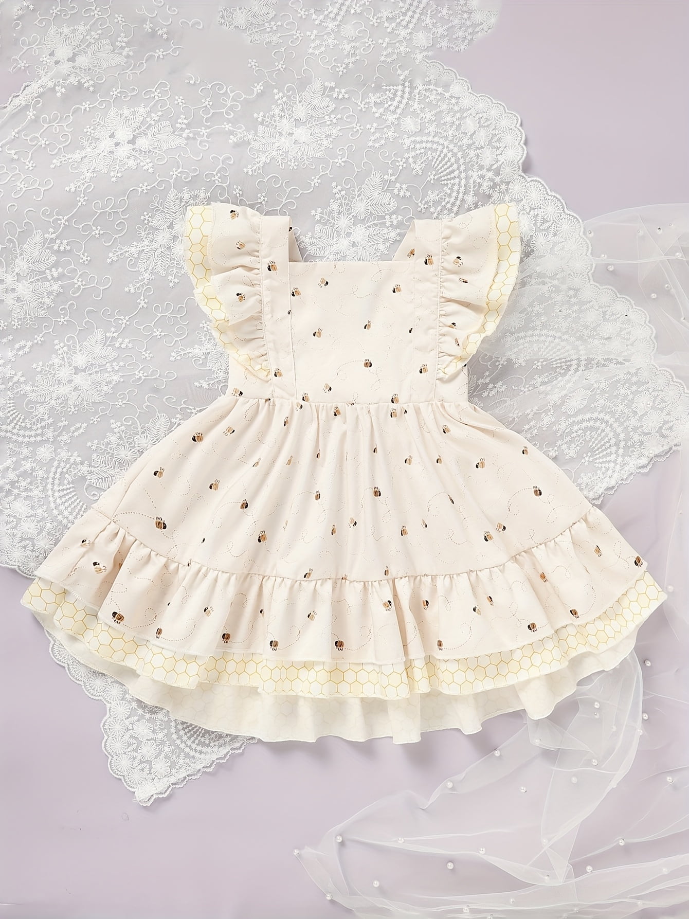 MORTTIC Adorable Baby Girl Honeybee Dress Summer Bee Themed Outfit with ...