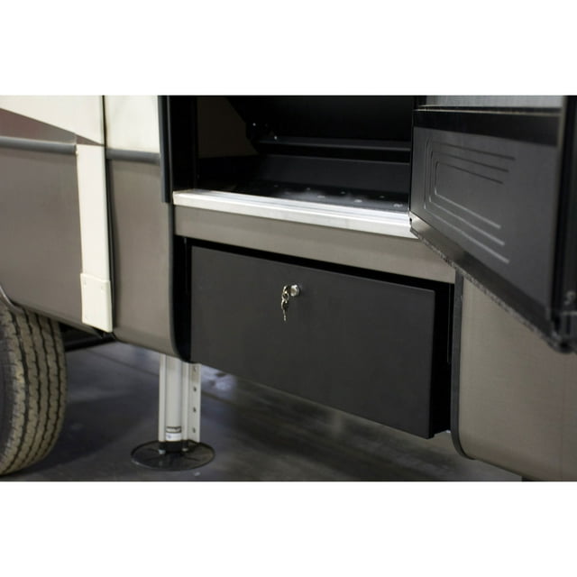 MORryde SP54-099 StepAbove RV Camper Entry Step Storage Box, 1.5 Cubic ...