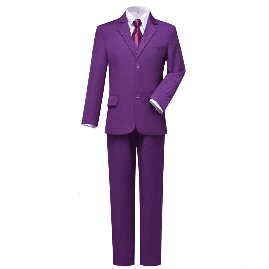 MOSEDOU Boys Suits Slim Fit Dress Clothes Ring Bearer Outfit 5pcs ...