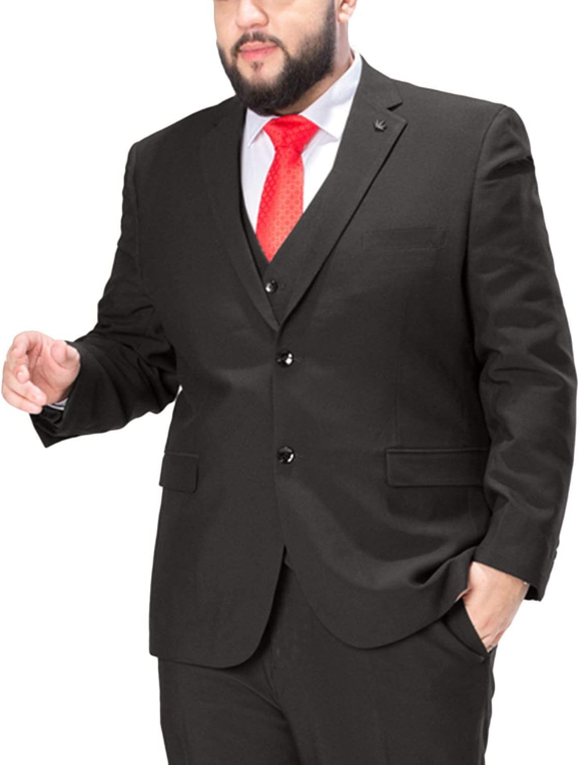 MOSEDOU Men's 3Pcs Oversized Suit Set - Jacket, Pants, Waistcoat for ...