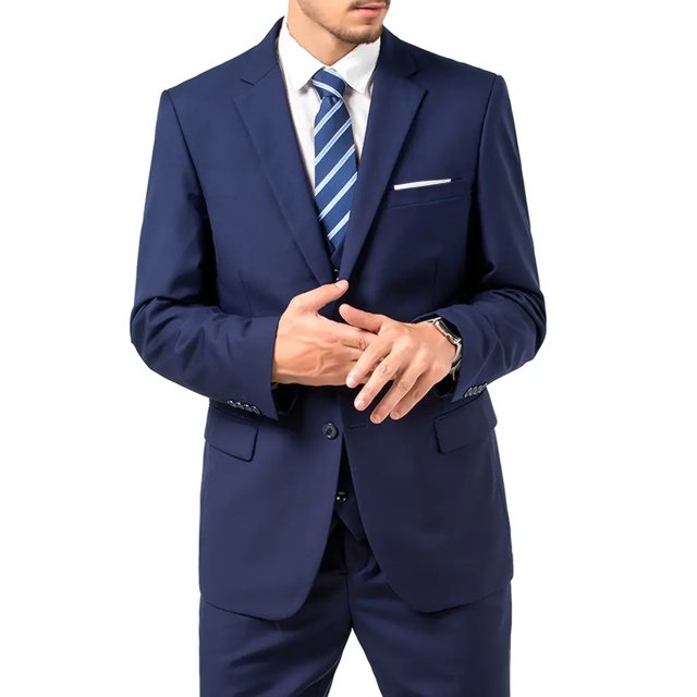 MOSEDOU Men's 3Pcs Oversized Solid Suit Jacket + Suit Pants+waistcoat ...