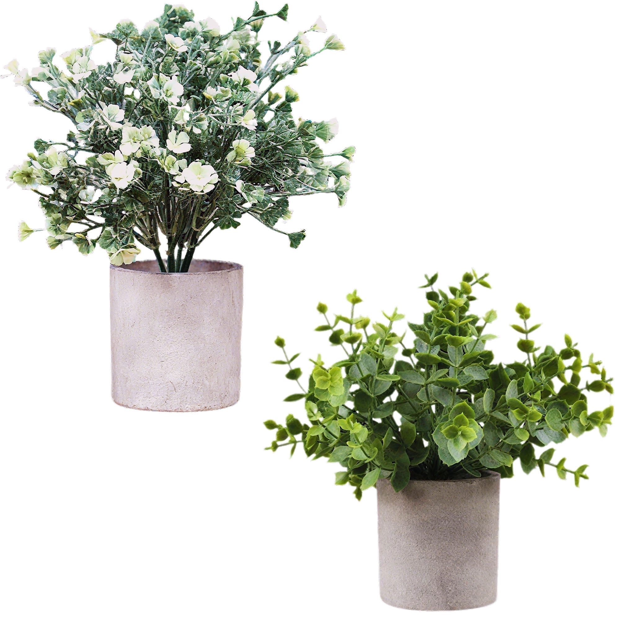 MOSENSE Fake Plants, 2 Pack Artificial Plants Indoors In Pots, for ...