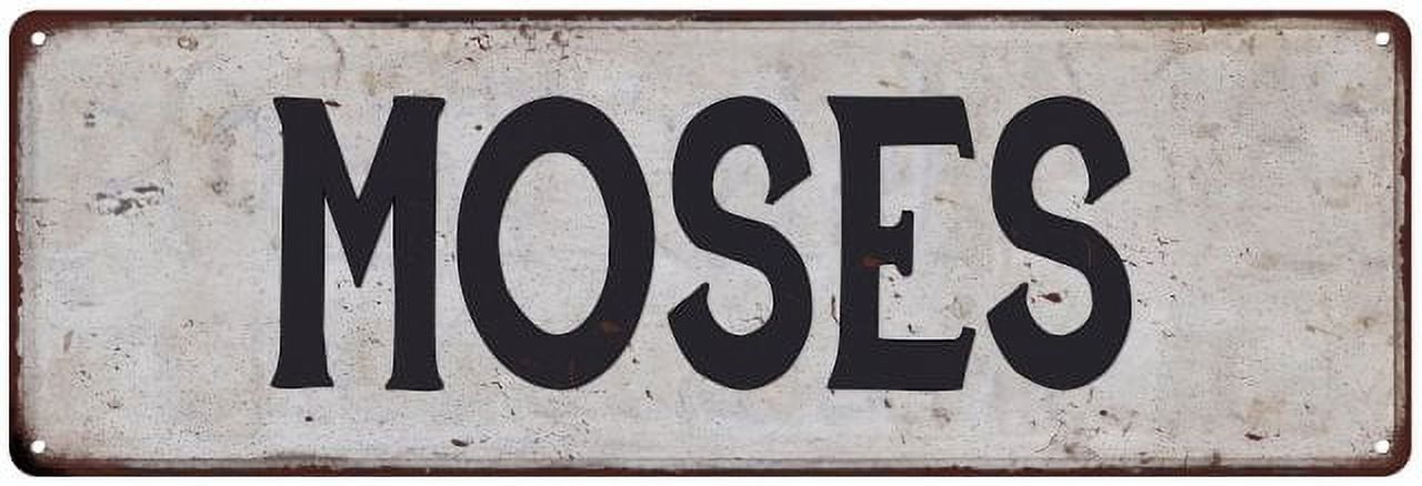 MOSES Vintage Look Rustic Chic Metal Sign 6x18 106180036336 - Walmart.com