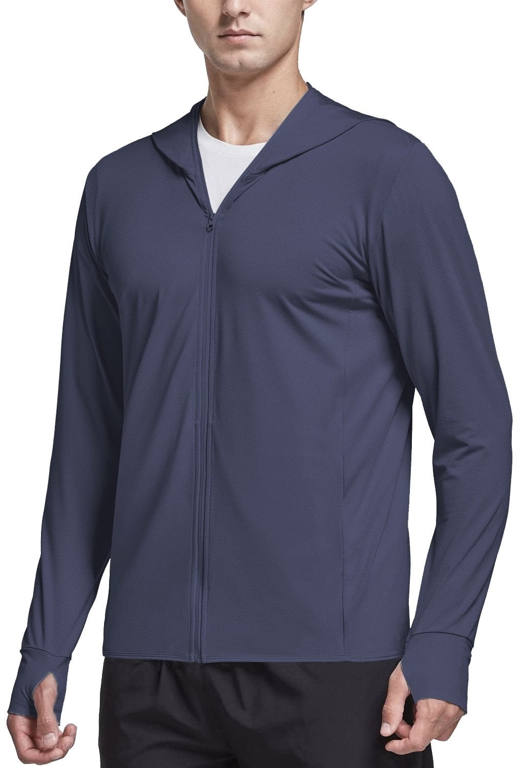 MOSEYEYOO Men's UPF 50+ UV Full Zip Sun Protection Jacket Hoodie with ...