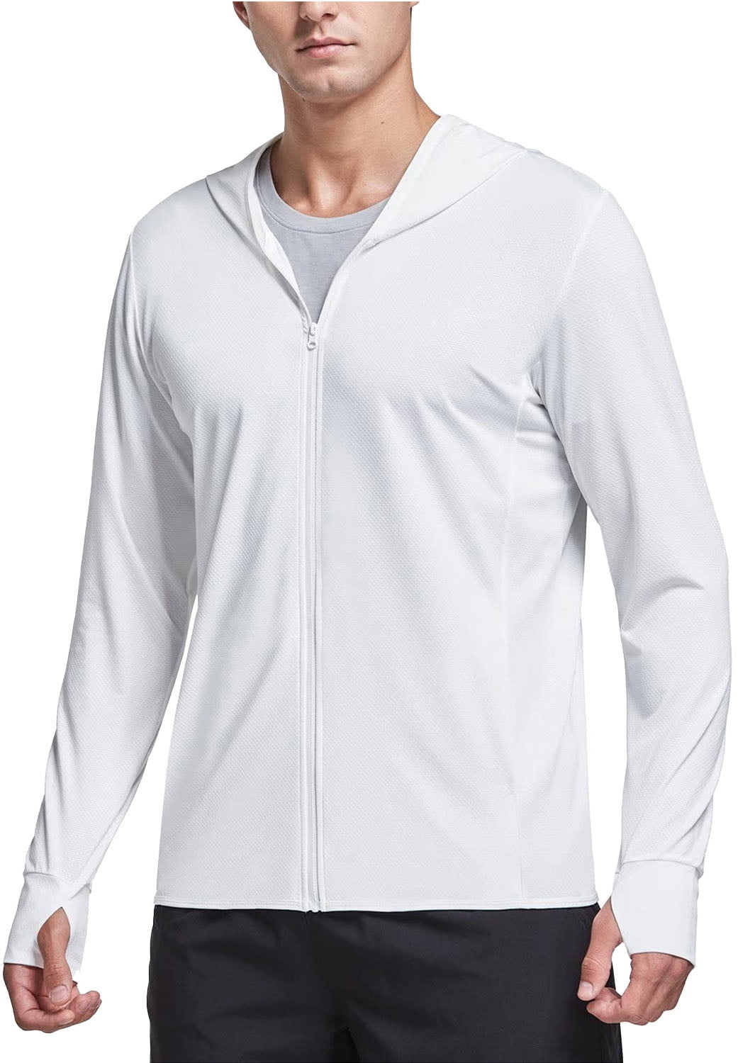 MOSEYEYOO Quick Dry Zip-Up Hoodie, Sun Protection Jacket (Men's ...