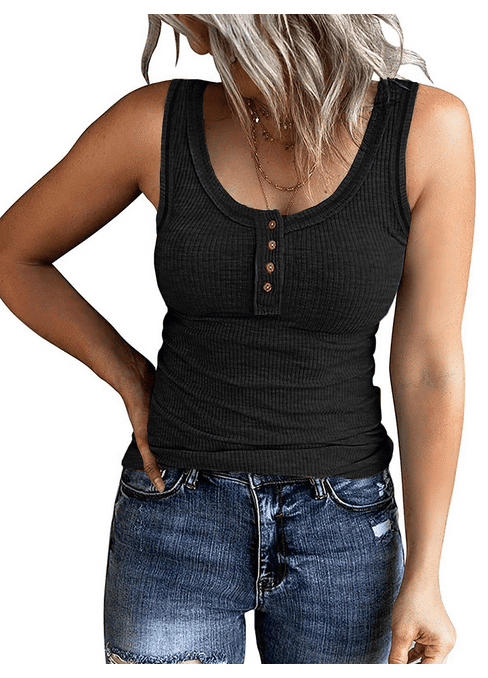 Women Denim Tank Tops Sleeveless Button Down Denim Vest Y2k Going Out ...
