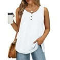 MOSHU Plus Size Loose Casual Tank Tops, Henley Sleeveless Summer Shirts for Women - Walmart.com