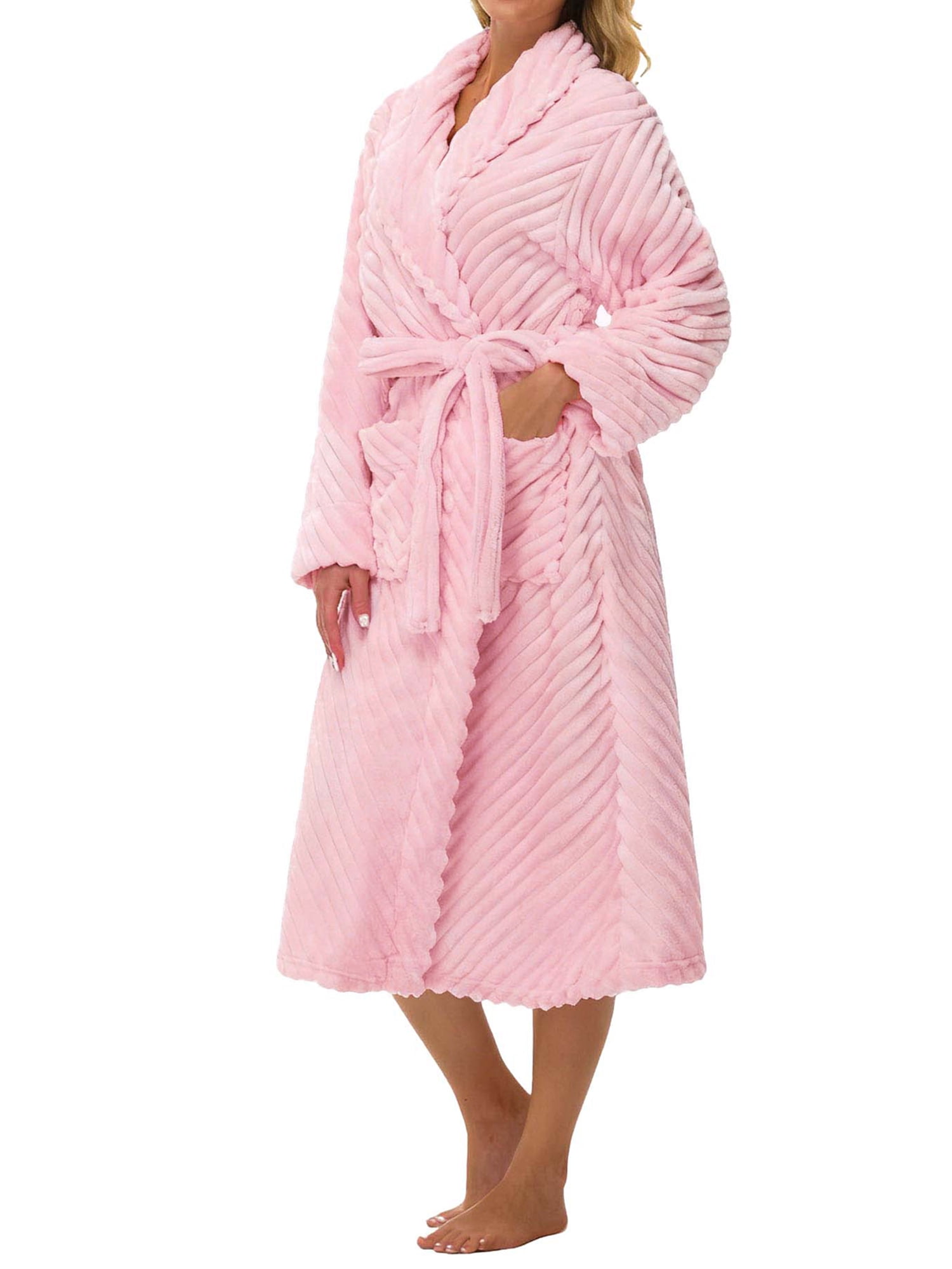 MOSHU Premium Robes for Women Super Soft Cozy Fleece Womens Robe Plush ...