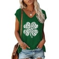 MOSHU St Patricks Day Summer T-Shirts for Women, V Neck, Cap Sleeve ...