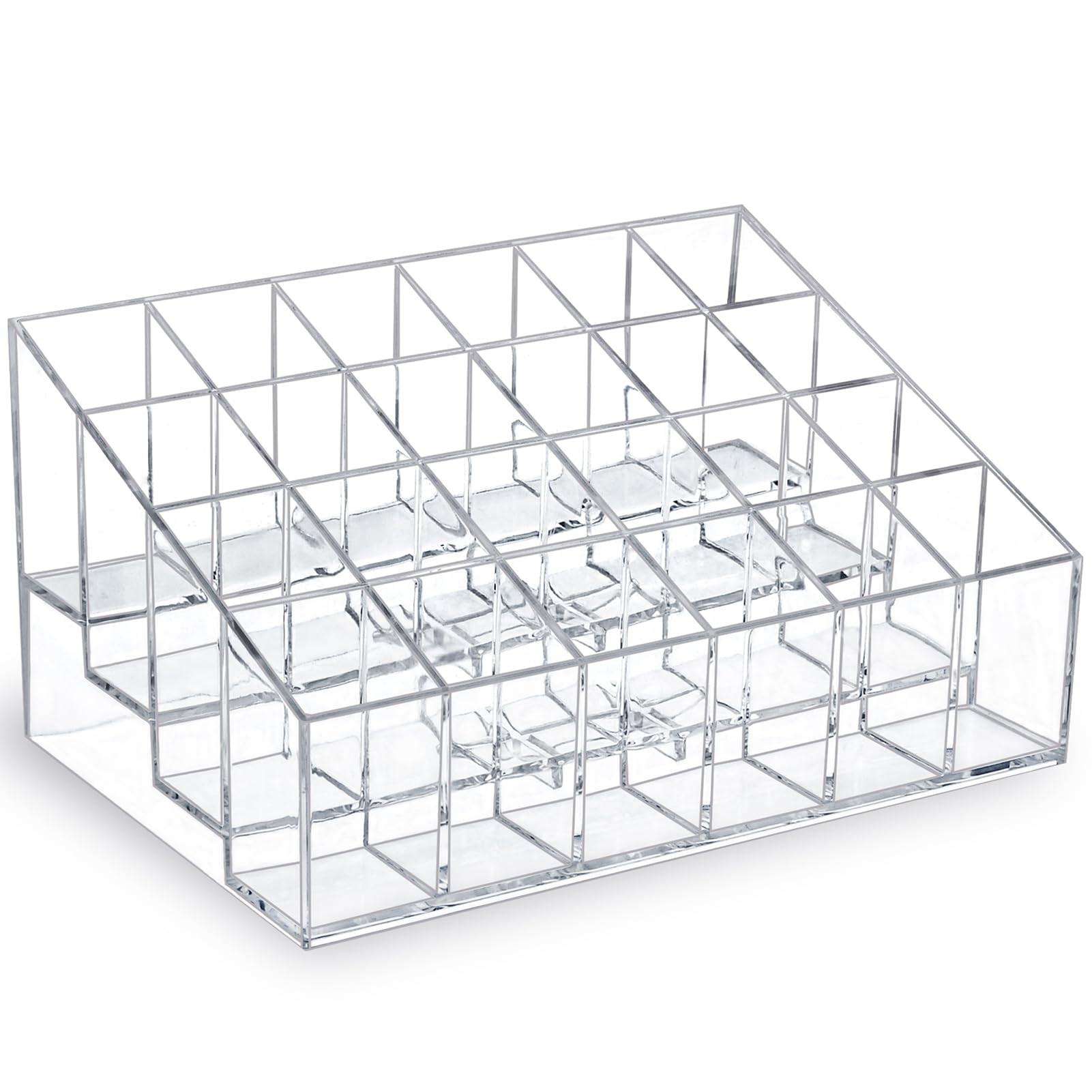 MOSIKER Lipstick Organizer,Small Clear TSF6 Plastic Compact Lip Gloss ...