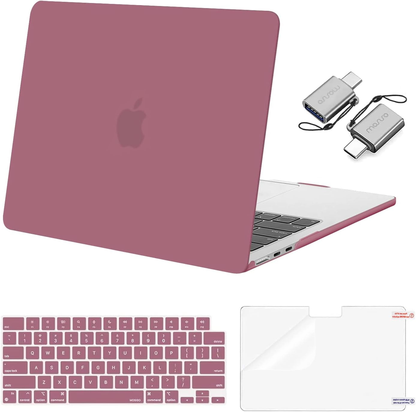 MOSISO Compatible with 2024 2023 2022 MacBook Air 13.6 inch Case M3 ...