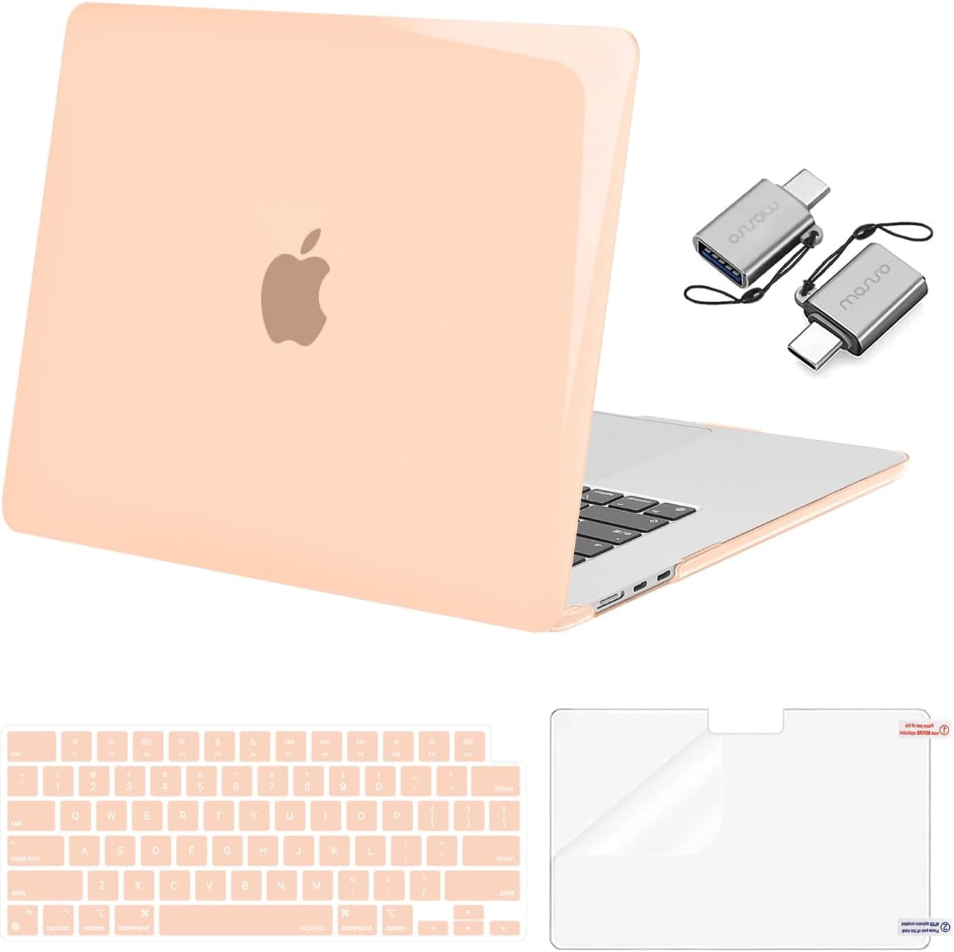 MOSISO Compatible with 2025-2023 MacBook Air 15 inch Case M4 A3241 M3 ...