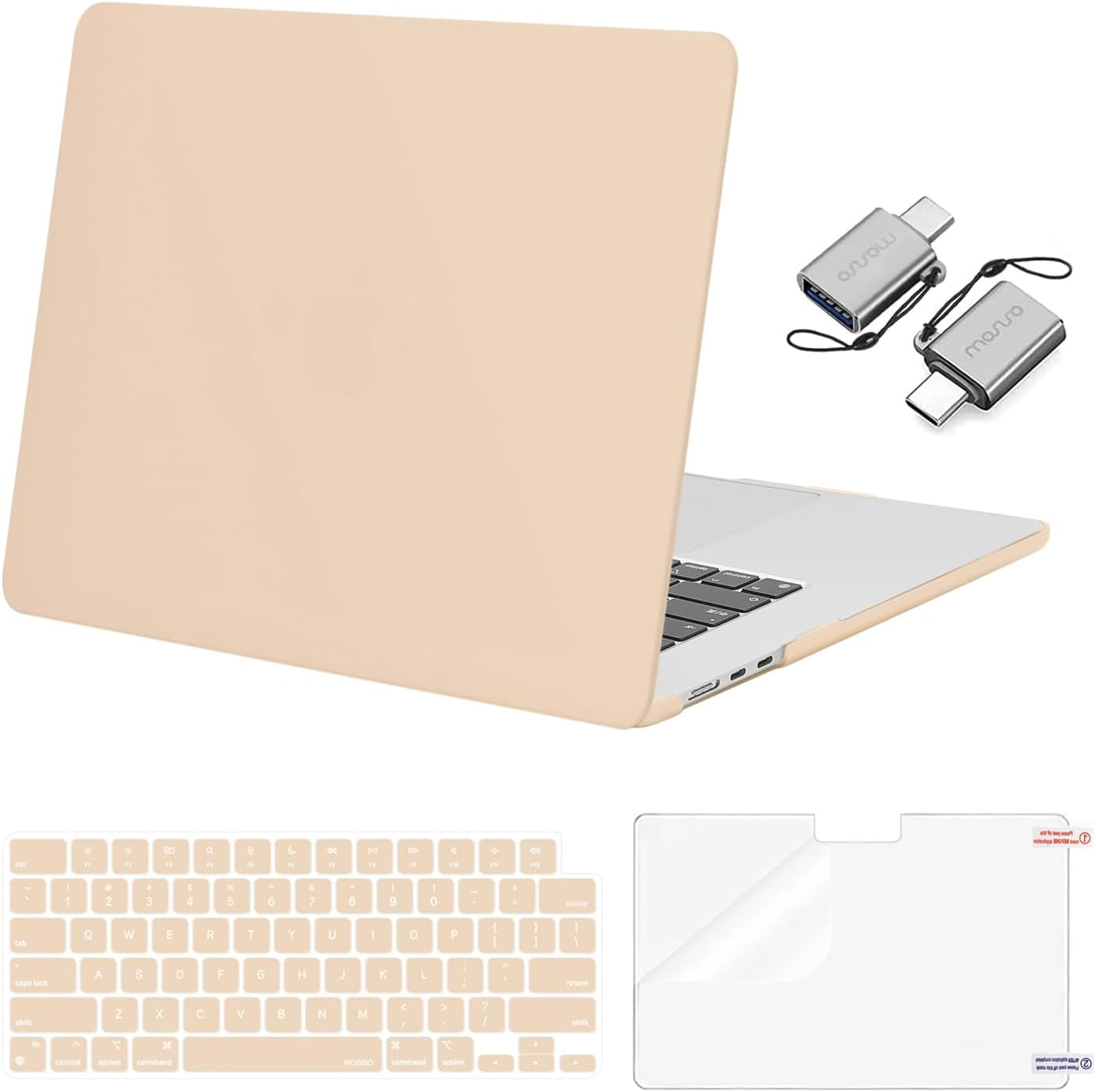 MOSISO Compatible with 2025-2023 MacBook Air 15 inch Case M4 A3241 M3 ...