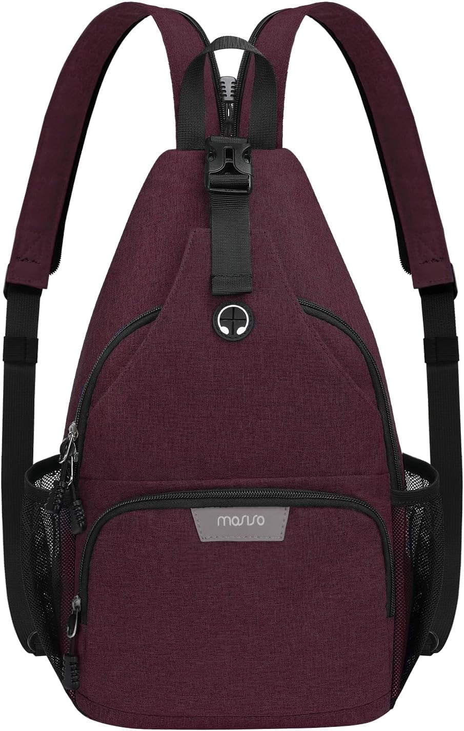 MOSISO Sling Backpack Travel Hiking Daypack, Crossbody Convertible ...