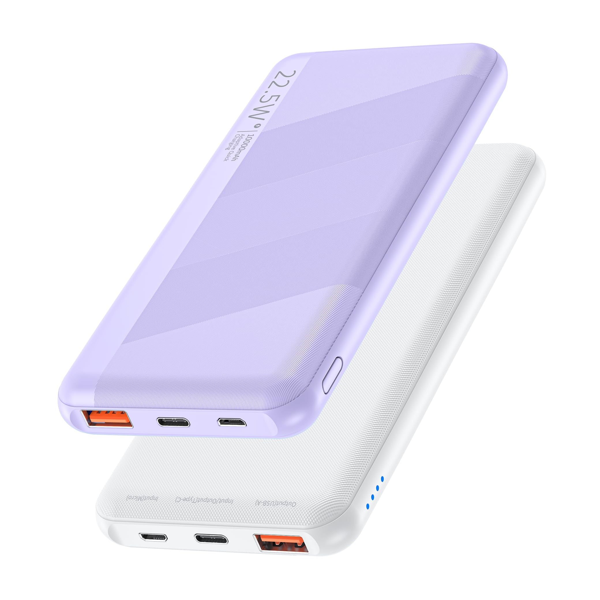 MOSKIZ Portable Charger 2 Pack, 10000mAh Power Bank Fast Charging USB C ...