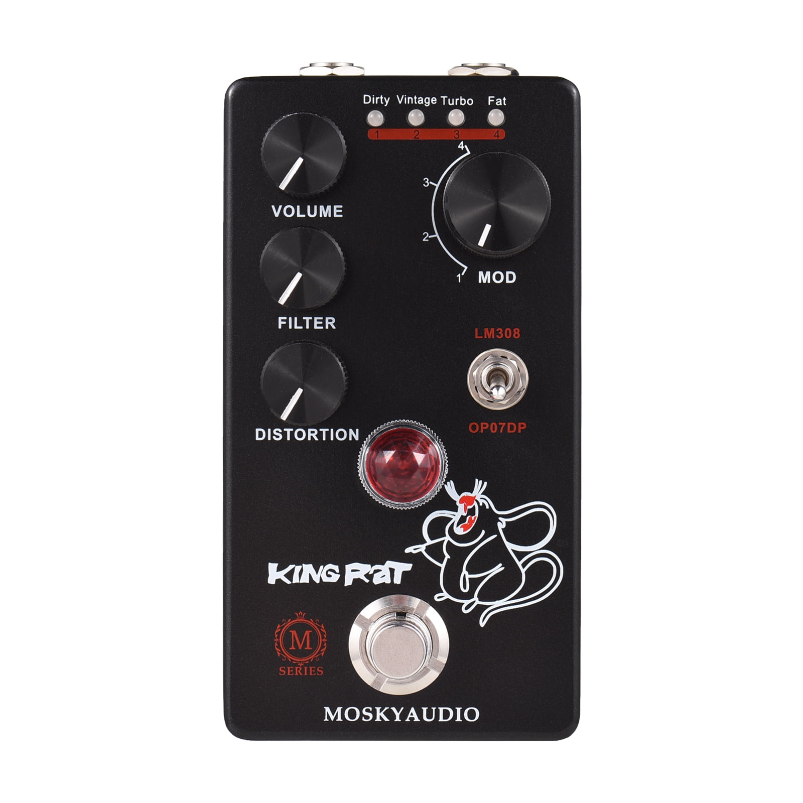 MOSKYAudio Effect maker,Fuzz Pedal Rat RAT Mode Switch Portable 4 Mode ...