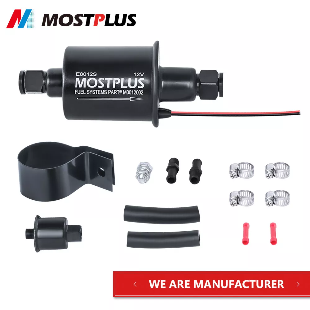 MOSTPLUS 12V Universal Electric Fuel Pump Low Pressure 5-9 PSI Gas Diesel Inline E8012S ...