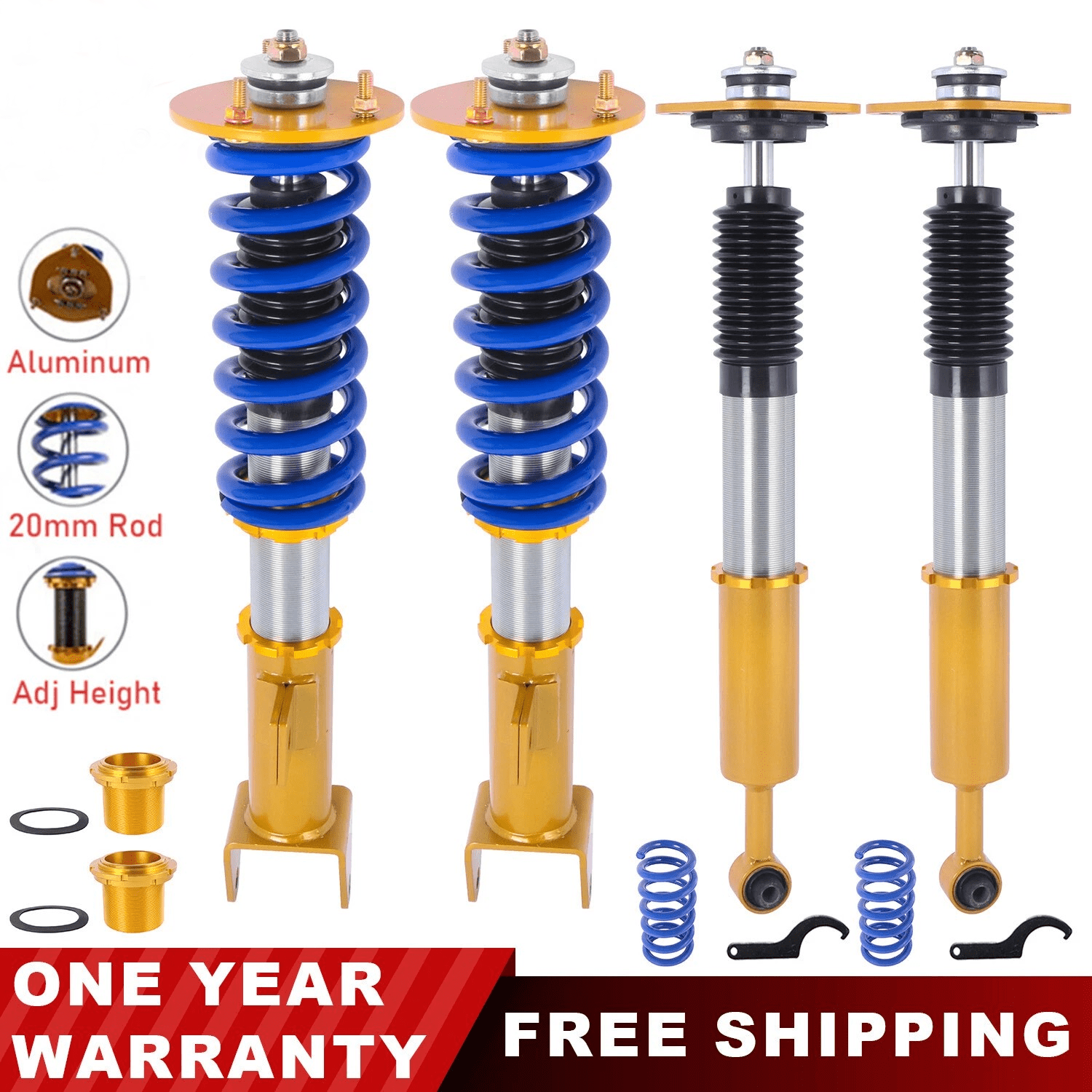 MOSTPLUS 4PC for 11-22 Dodge Charger Challenger Adjustable Damping ...