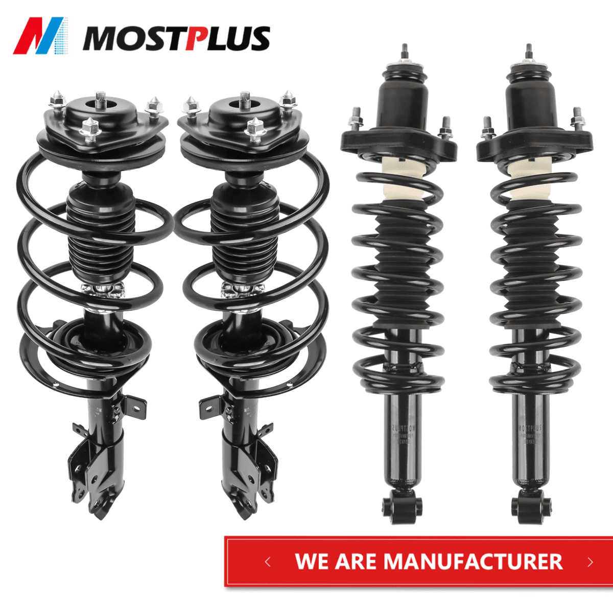 MOSTPLUS 4PCS Front & Rear Complete Struts Shock Absorbers for 07-16 ...