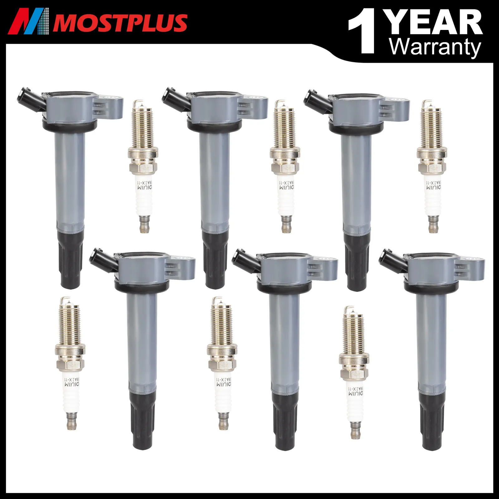 MOSTPLUS 6PCS Ignition Coils w/ Spark Plugs for Toyota Camry 4Runner ...