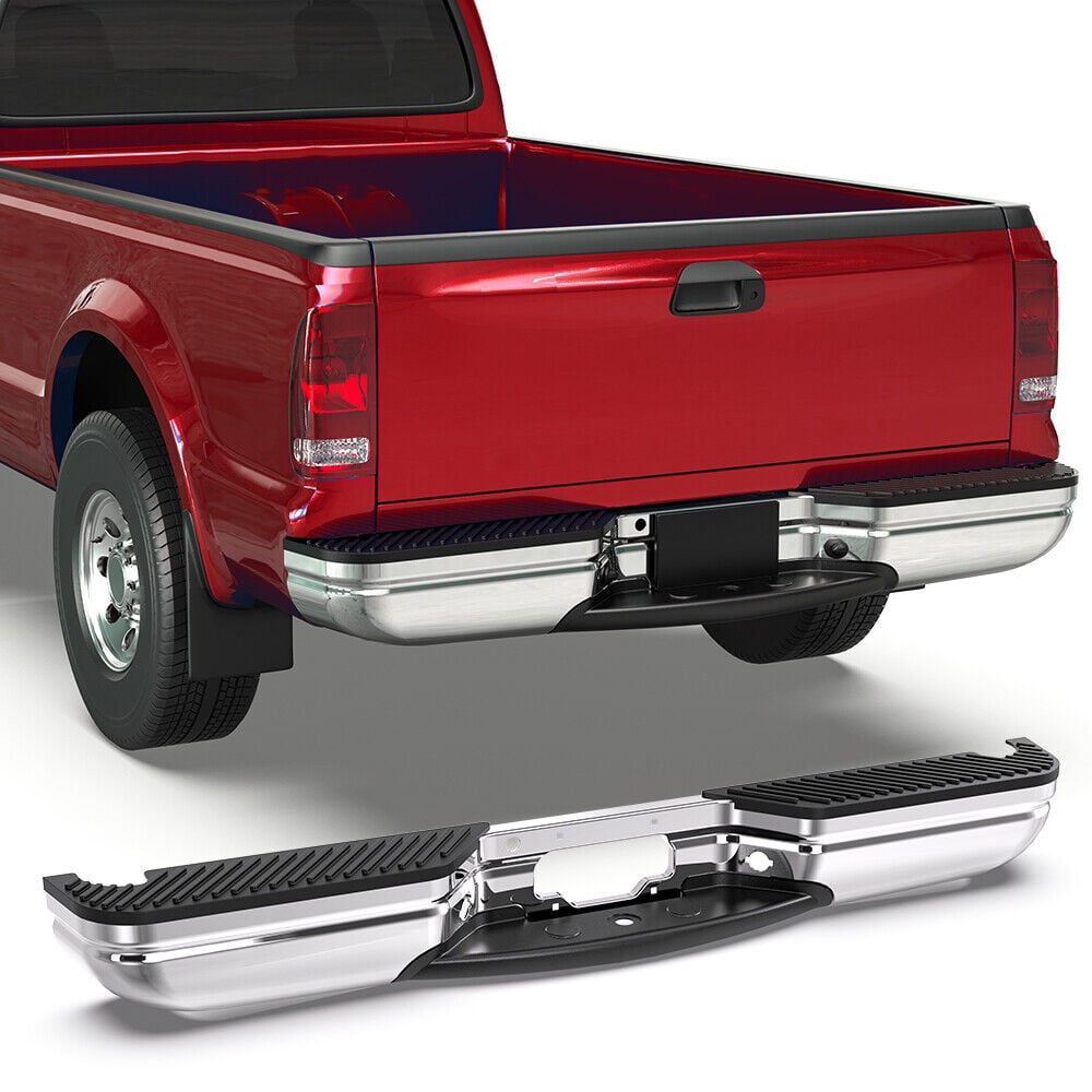 MOSTPLUS Chrome Rear Step Bumper for 1997-2004 Ford F150 F-150 1997 ...