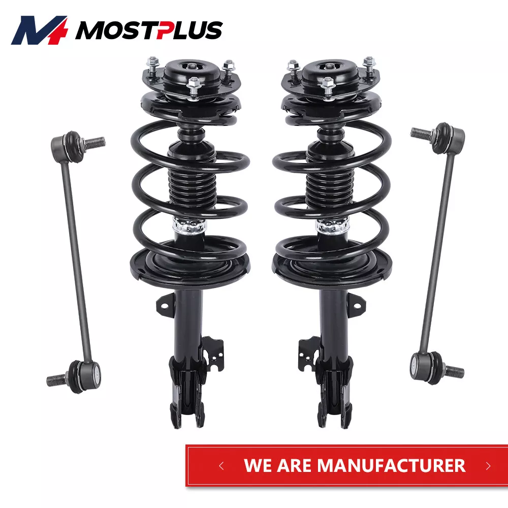 MOSTPLUS Front Shock Struts w/ Sway Bar for Toyota Highlander 10-2015 ...
