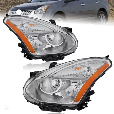 Halogen Headlight Lamp Left Driver for 14-15 Nissan Rogue Select (Black ...