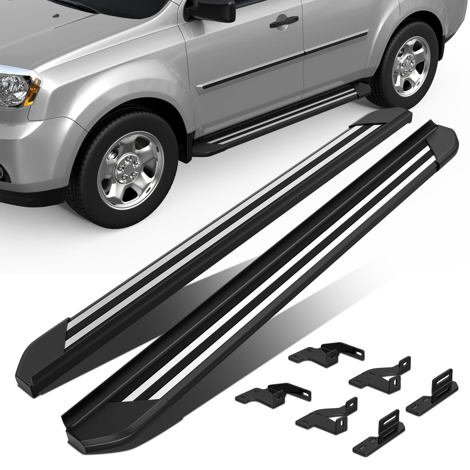 MOSTPLUS Pair 4" Running Boards Bars Side Steps for 2009-2015 Honda ...