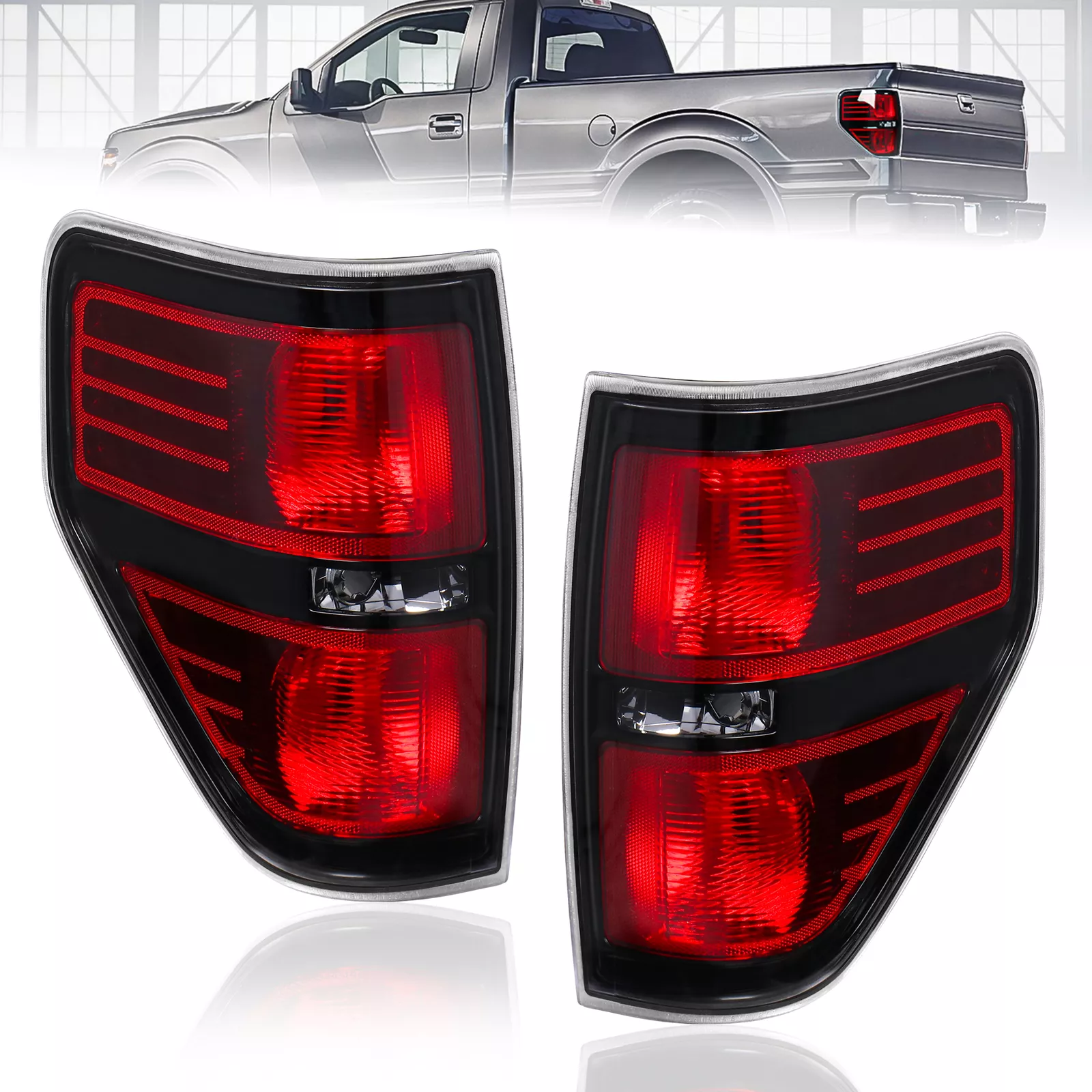 MOSTPLUS Pair Rear Tail Lights Brake Lamps Assembly for 2009-2014 Ford ...