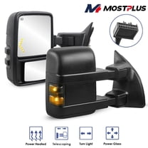 MOSTPLUS Power Heated Tow Mirrors w/ Smoke Turn Signal for 99-07 Ford ...