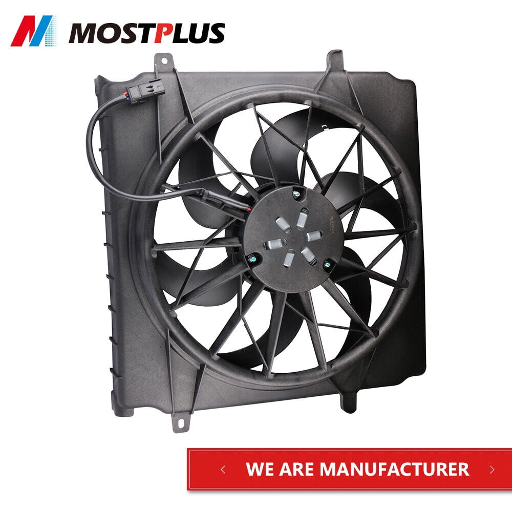 MOSTPLUS Radiator Cooling Fan Assembly for 2004-2007 Jeep Liberty 2.4L ...