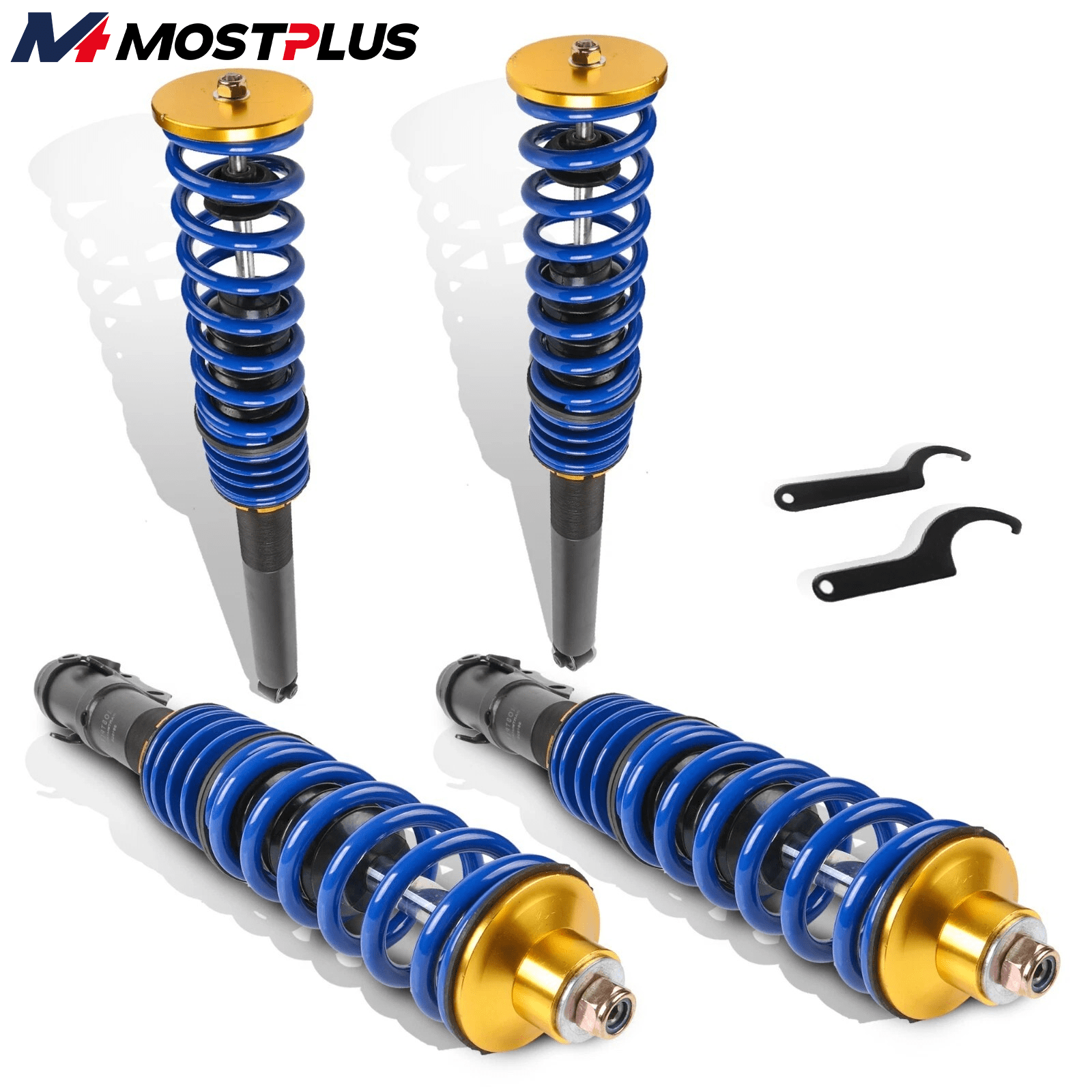 MOSTPLUS Set(4) Coilover Struts for MK2 MK3 1995-2002 VW Cabrio 1985 ...