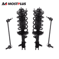 MOSTPLUS Set(4) Front Struts w/ Coil Spring Assy Sway Bar Links for ...
