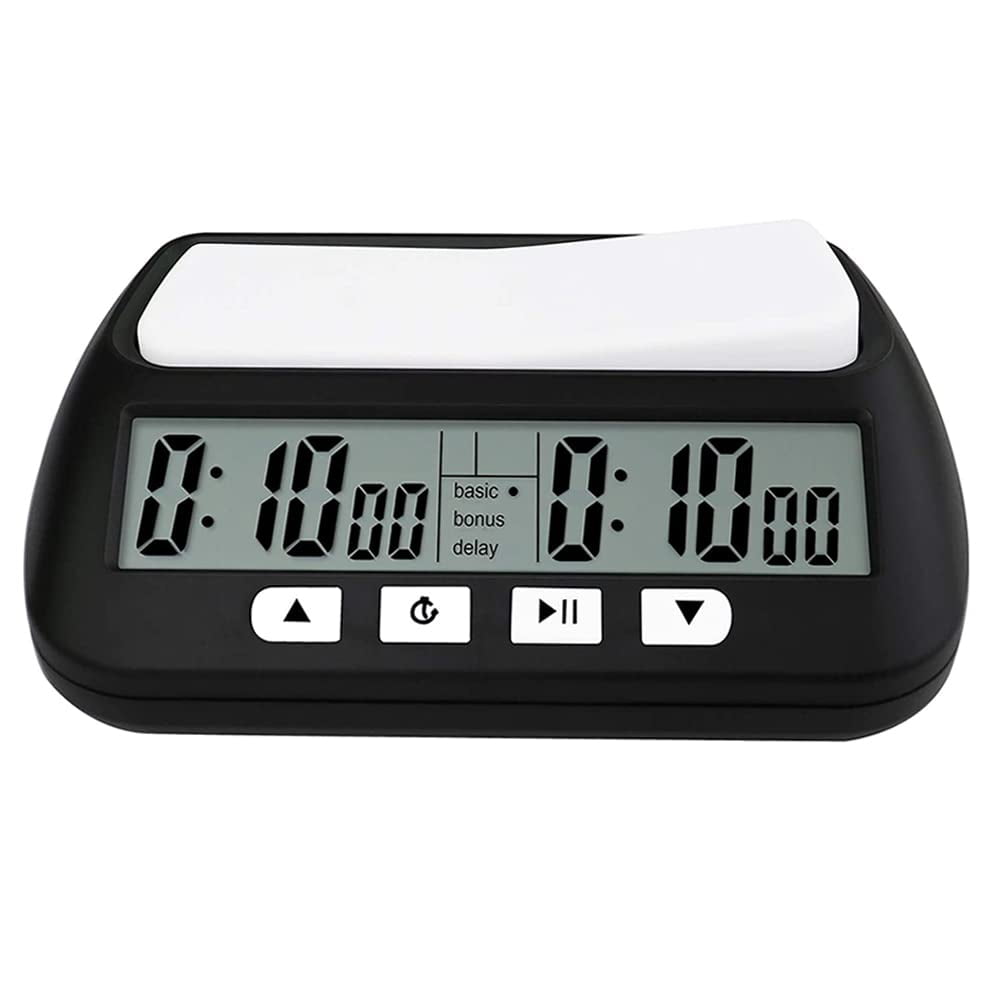 MOSTRUST Chess Clock Digital Chess Timer BSL1 Professional for Board Games with Alarm, 3-in-1 ...