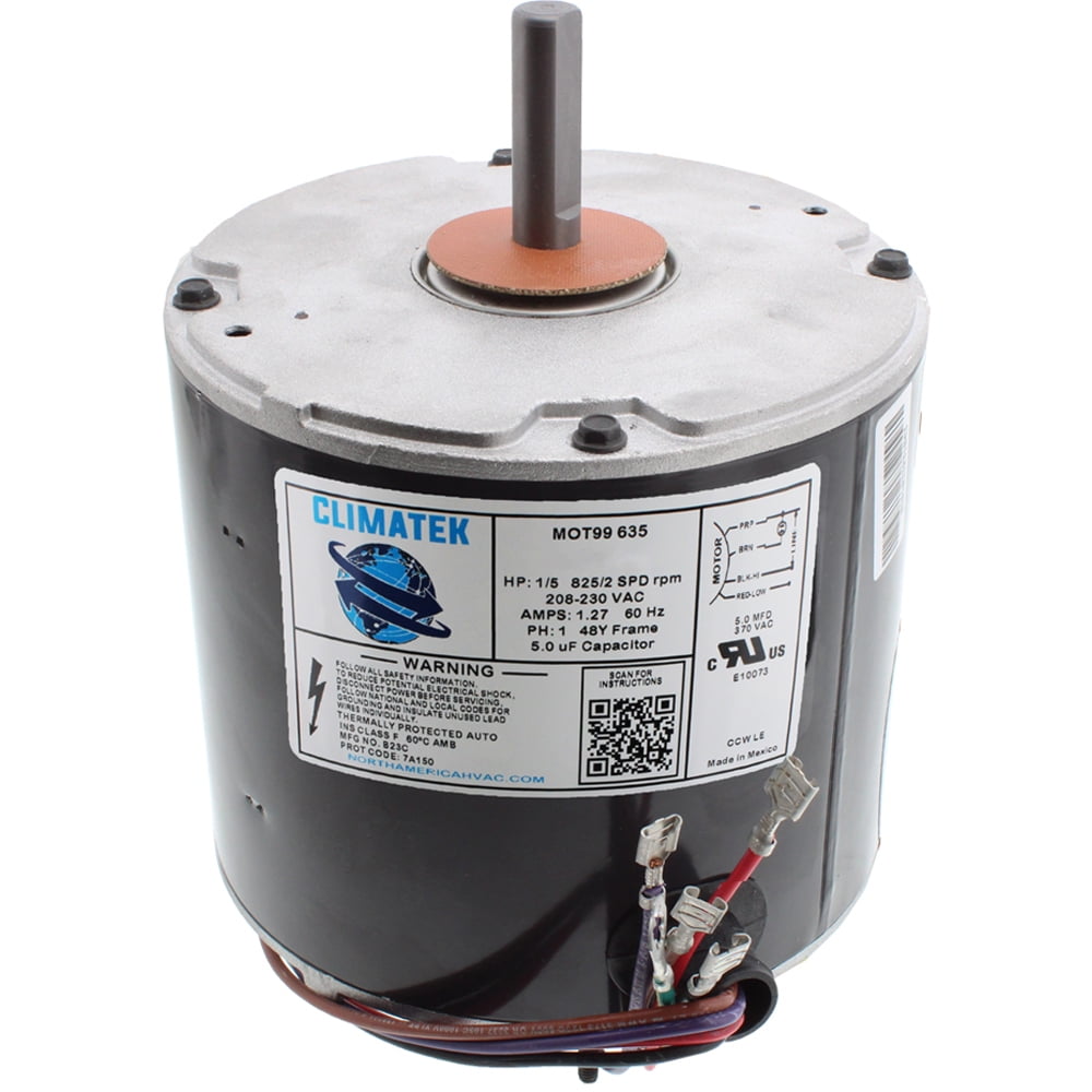 MOT03031 - ClimaTek Upgraded 1/5 HP Condenser Fan Motor Fits Trane ...