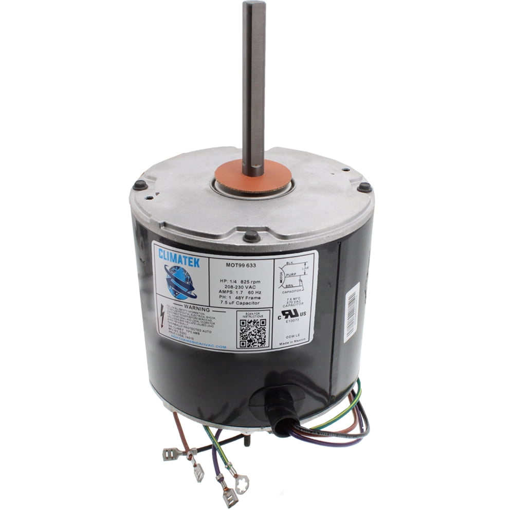 MOT08914 - ClimaTek Upgraded 1/4 HP Condenser Fan Motor Fits Trane ...