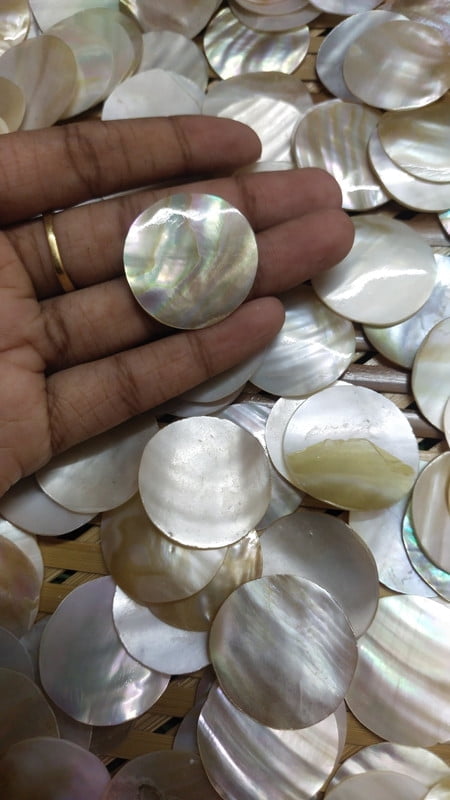 MOTHER OF PEARL SHELL CIRCLE SHAPE 1 INCH 20 PIECES - Walmart.com