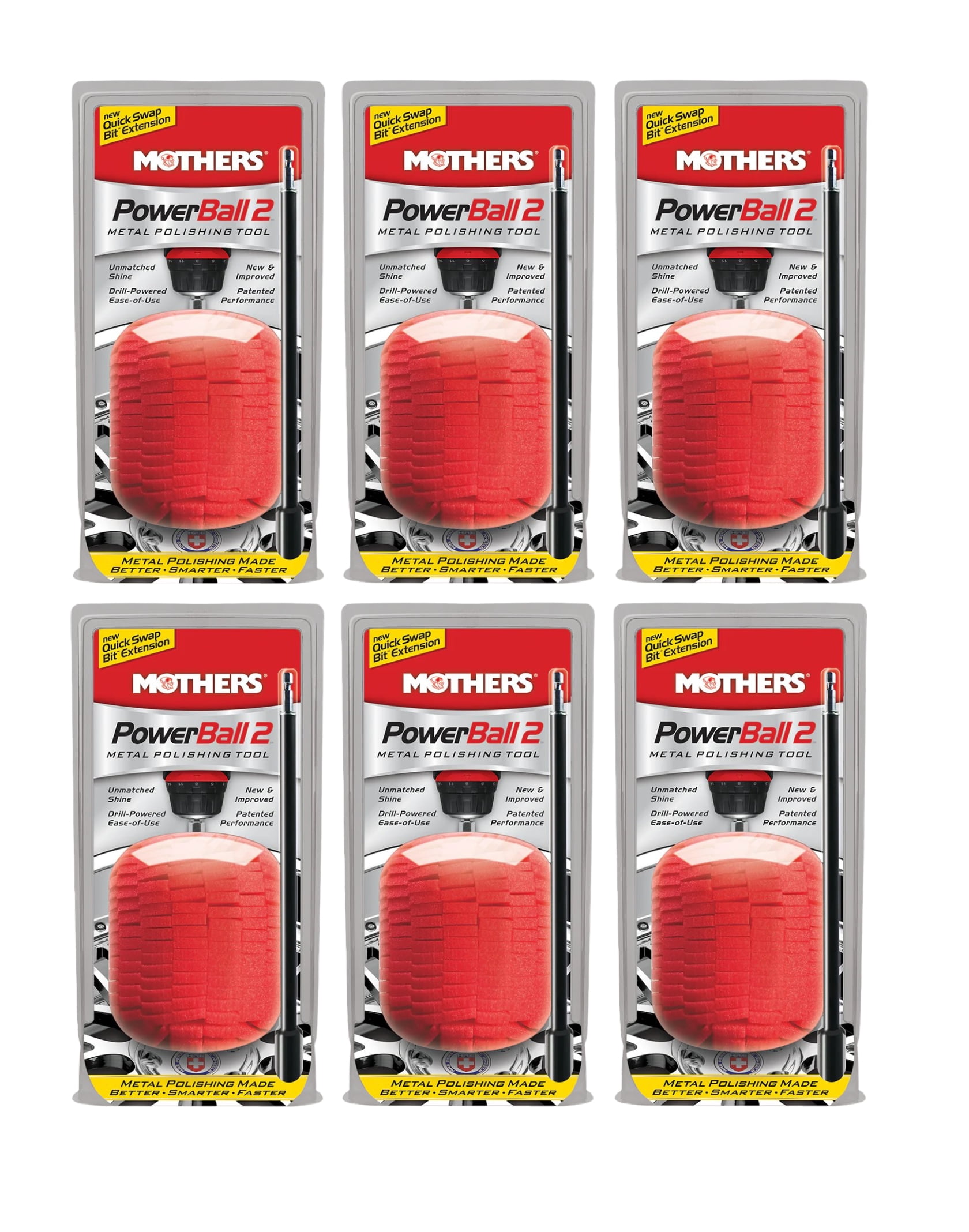 MOTHERS 05143 Powerball 2 - 6 PACK - 10" Quick Swap Bit Extension ...