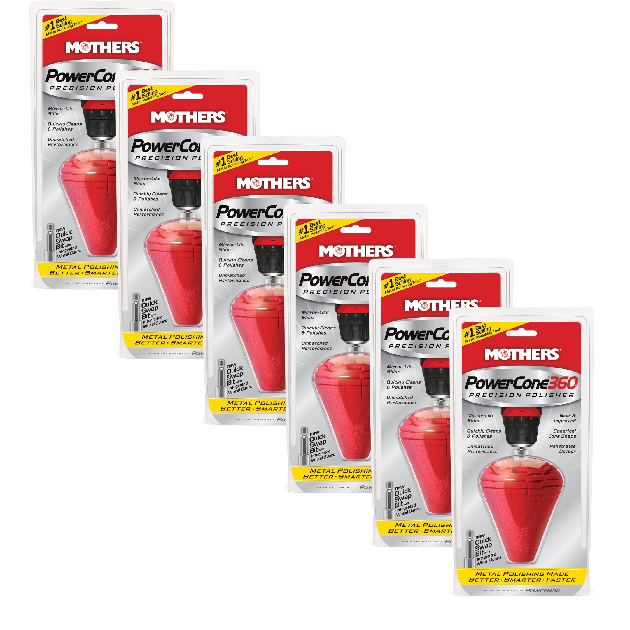 MOTHERS 05146 Powercone 360 Metal & Aluminum Buffing, Plastic Polisher ...