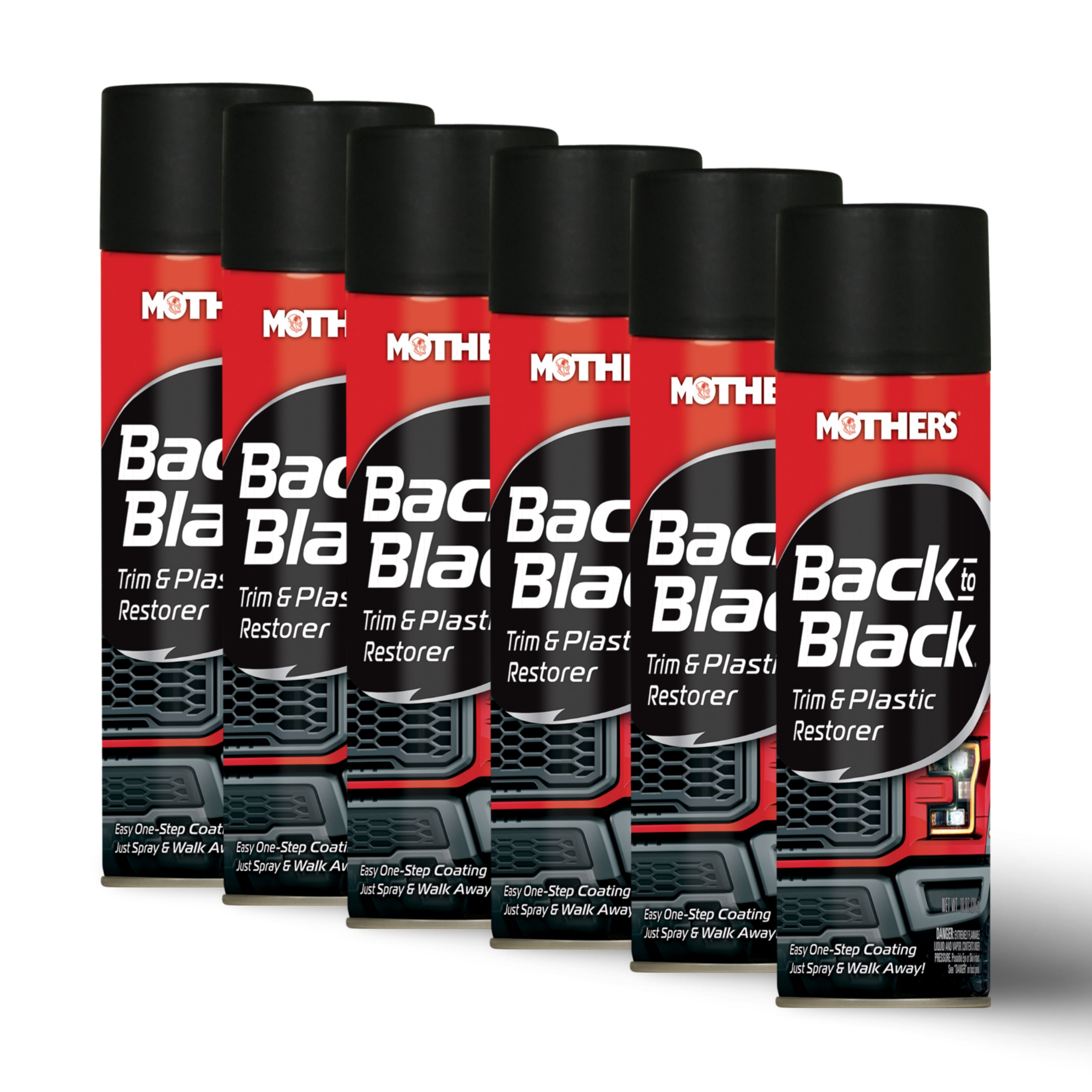 MOTHERS 06110 Back to Black Trim and Plastic Restorer 6 PACK - Rubber ...