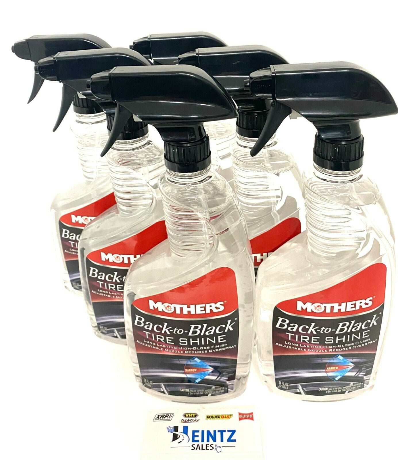 MOTHERS 06924 Back-to-Black Tire Shine 6 PACK - High-Gloss - Long ...