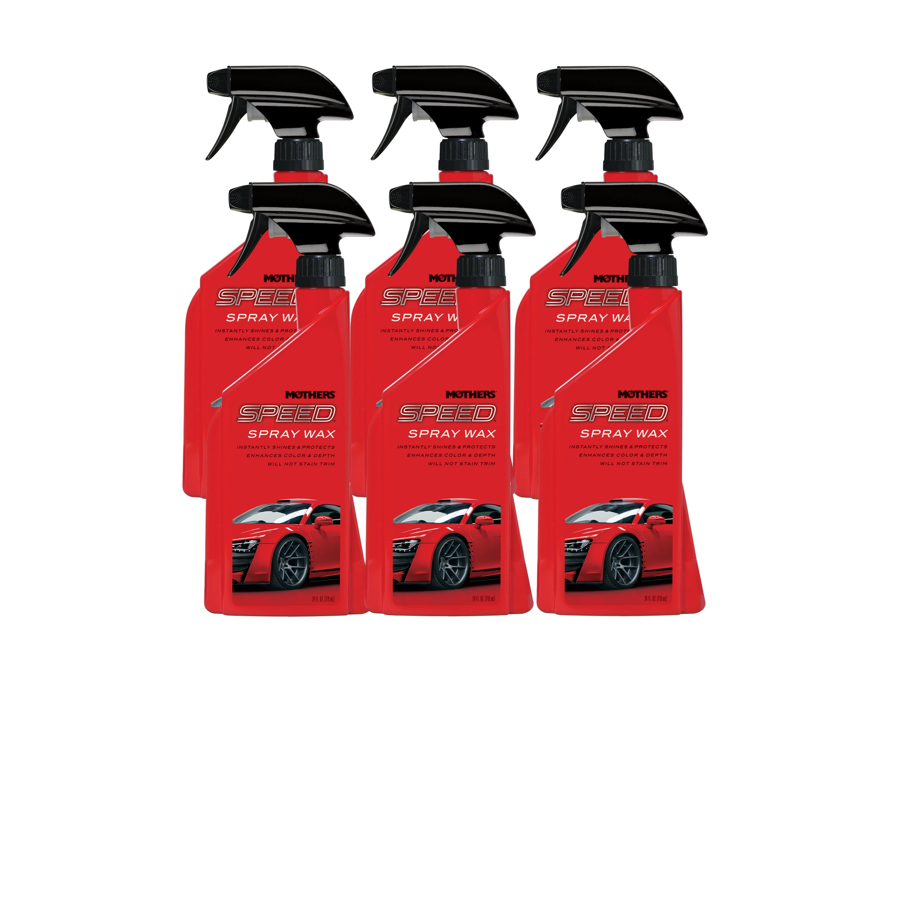 MOTHERS 15724 Speed Spray Wax 6 PACK - Shines & Protects - Color ...