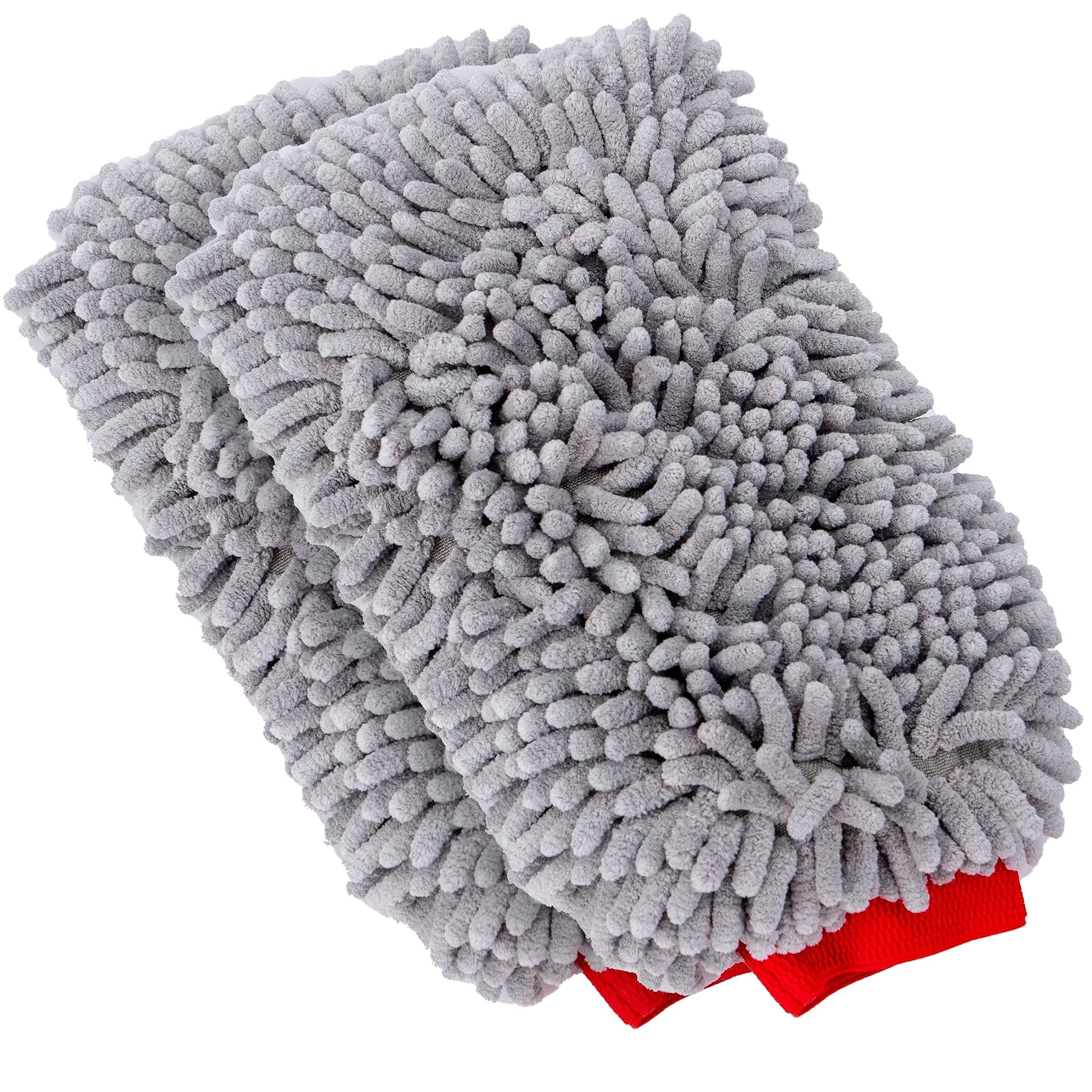 MOTHERS Premium Chenille Car Wash Mitt, Scratch and Lint Free, 2 Pack ...