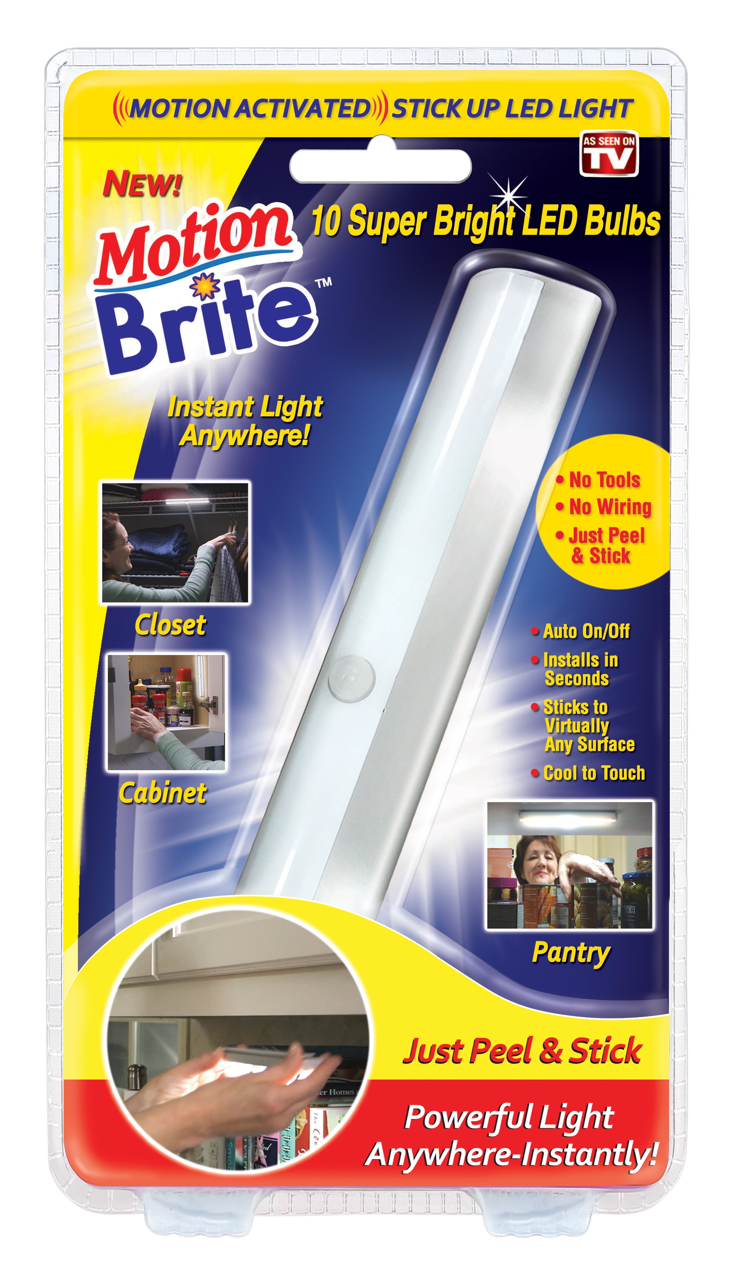 MOTION BRITE, The motion activated strip light you can peel and stick ...